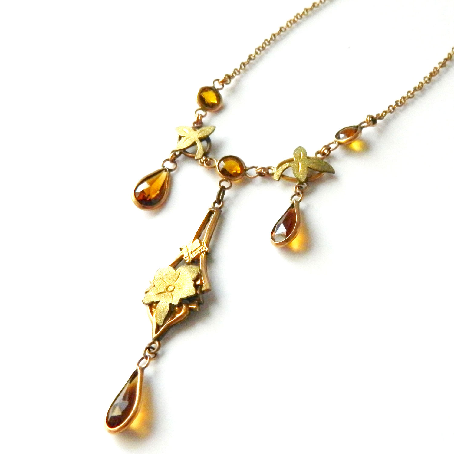 Antique lavalier pendant necklace