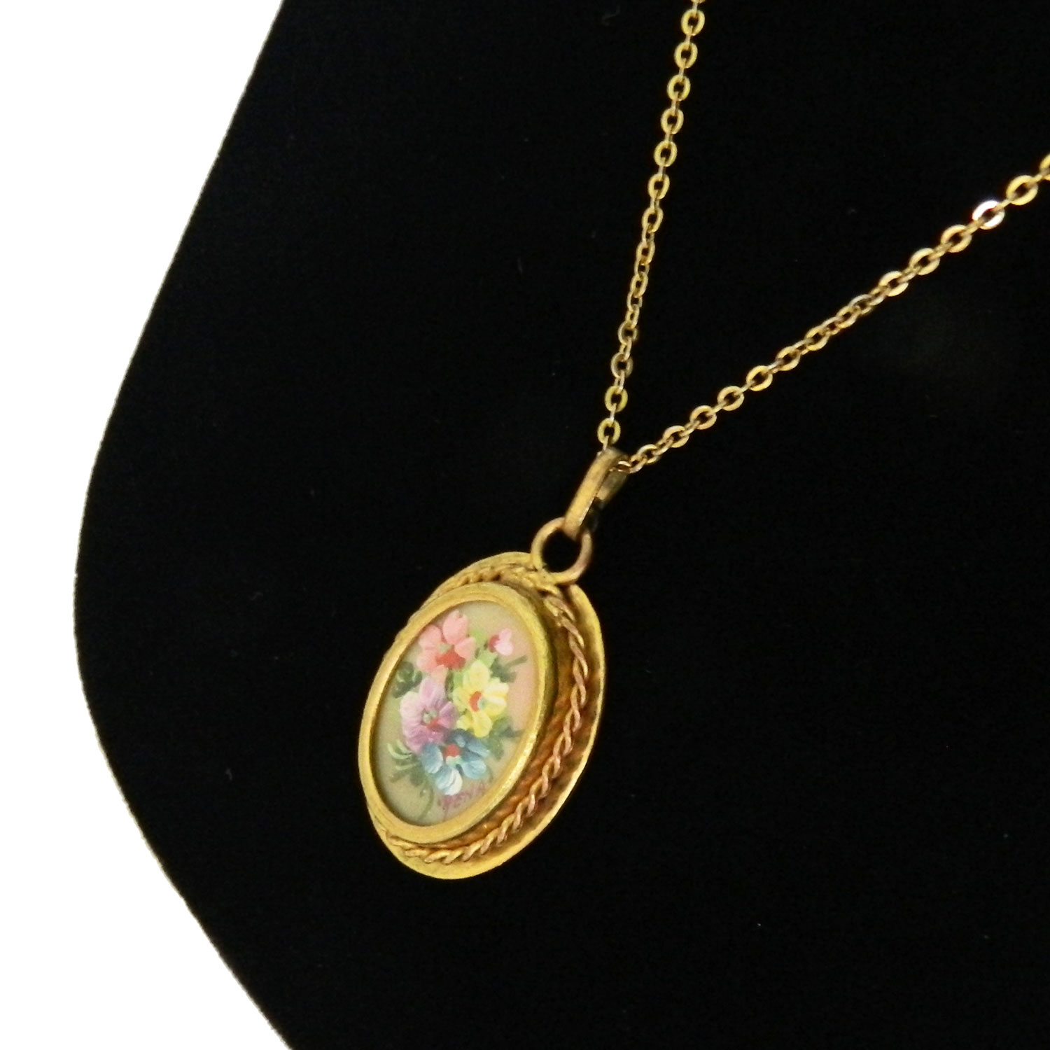 Hand painted pendant necklace