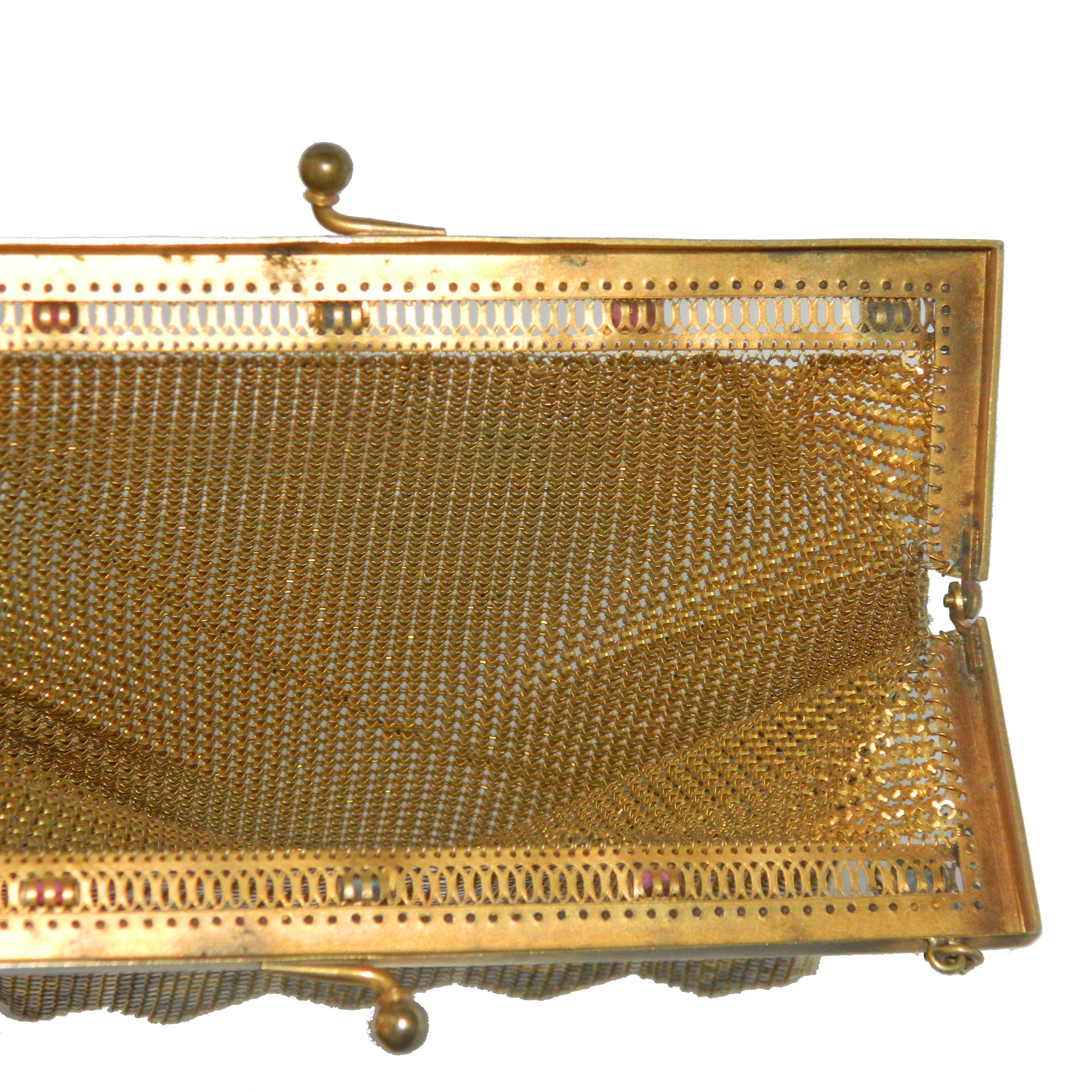 1920s enameled mesh handbag